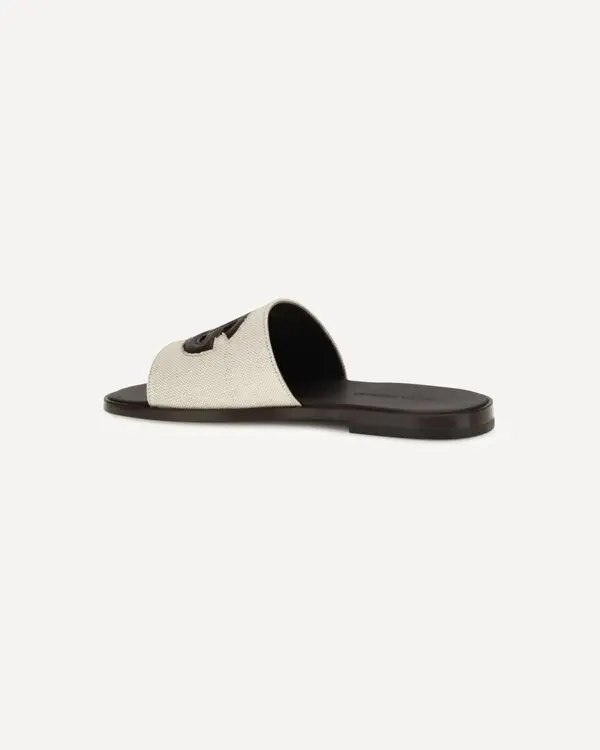 Dolce & Gabbana Canvas Slide Sandals