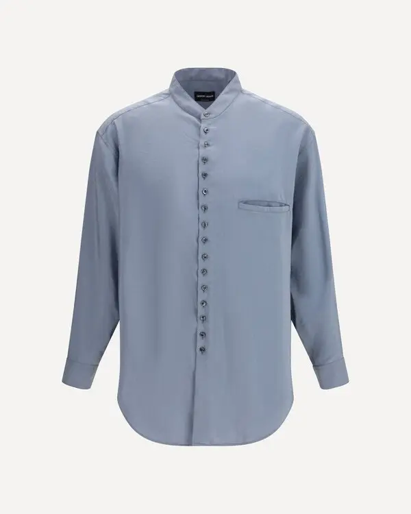 Giorgio Armani Wahed Ilk Hirt With Band Collar