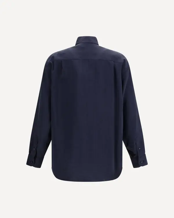 Giorgio Armani Wahed Ilk Hirt With Band Collar