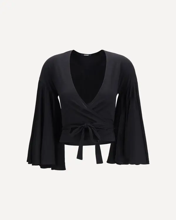 Jacquemus Paysan Wrap Top - Black