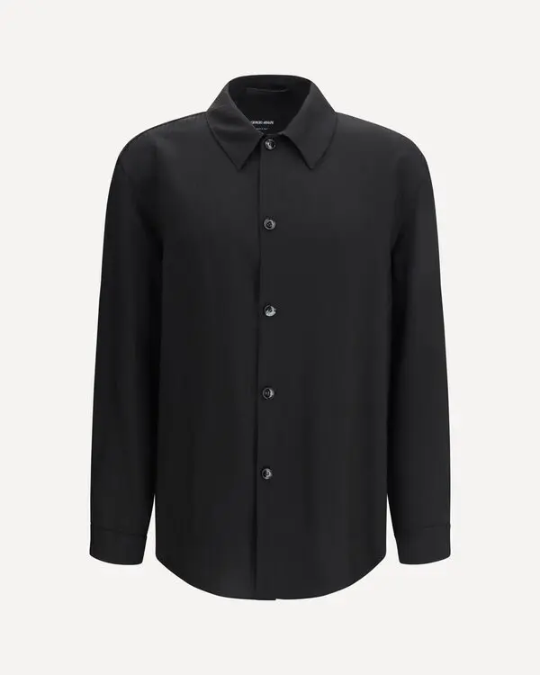 Giorgio Armani Chevron Viscose Twill Shirt