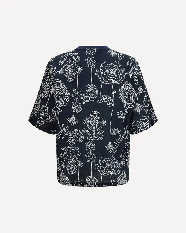 Giorgio Armani Cotton T-shirt With All Over Pattern Ale