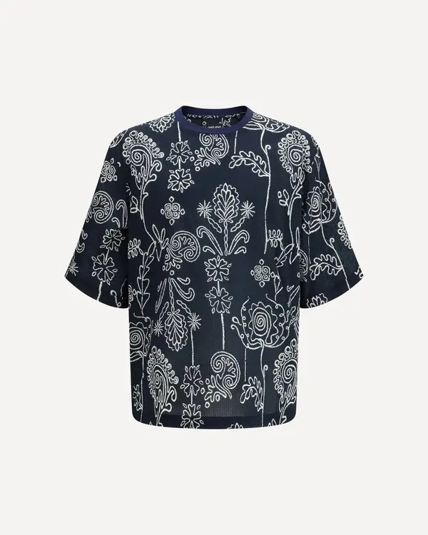 Giorgio Armani Cotton T-shirt With All Over Pattern Ale