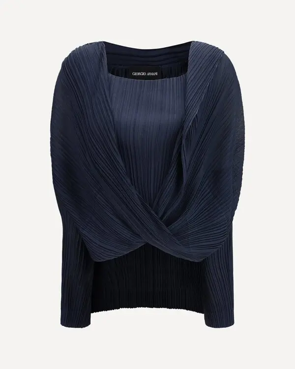 Giorgio Armani Semi-sheer Pleated Blouse
