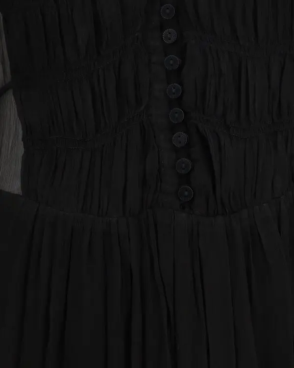 MARANT ETOILE Marant Étoile Buttoned Sheer Long Dress - Black