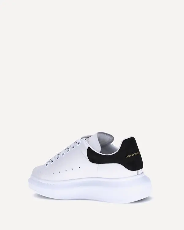 Alexander McQueen Leather Sneakers With Platform Sole - White