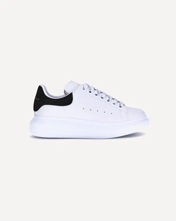 Alexander McQueen Leather Sneakers With Platform Sole - White