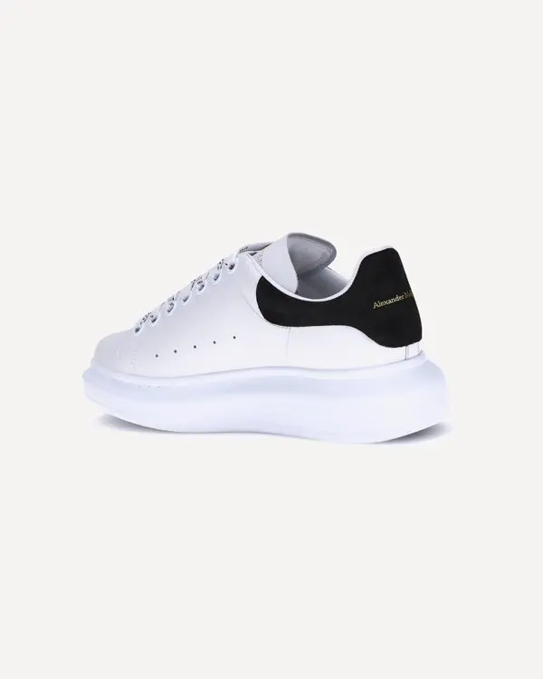Alexander McQueen Leather Sneakers With Platform Sole - White