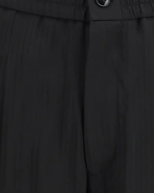 Giorgio Armani Wide-leg Viscose Pants With Striped Embroidery - Black