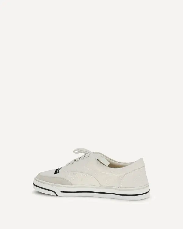 Dolce & Gabbana Dg Sailing Linen Sneakers - White