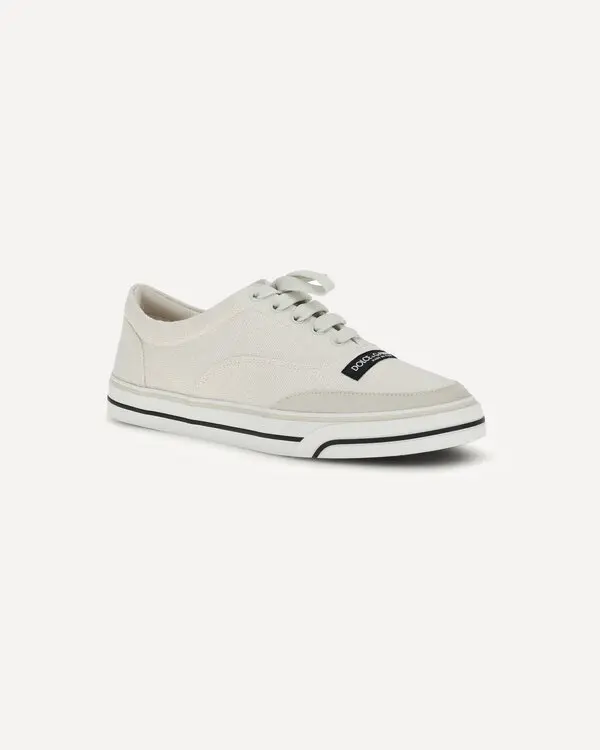 Dolce & Gabbana Dg Sailing Linen Sneakers - White