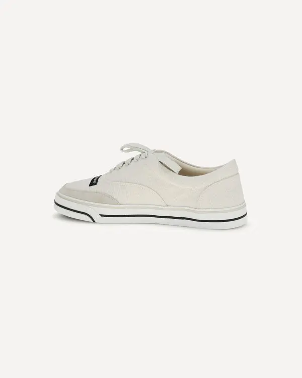 Dolce & Gabbana Dg Sailing Linen Sneakers - White