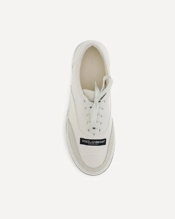 Dolce & Gabbana Dg Sailing Linen Sneakers - White