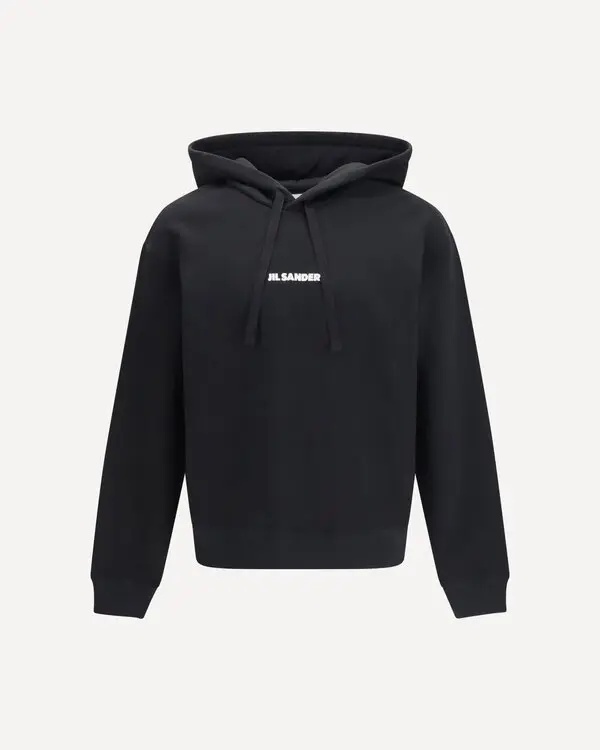 JIL SANDER Cotton Logo Detail Hoodie