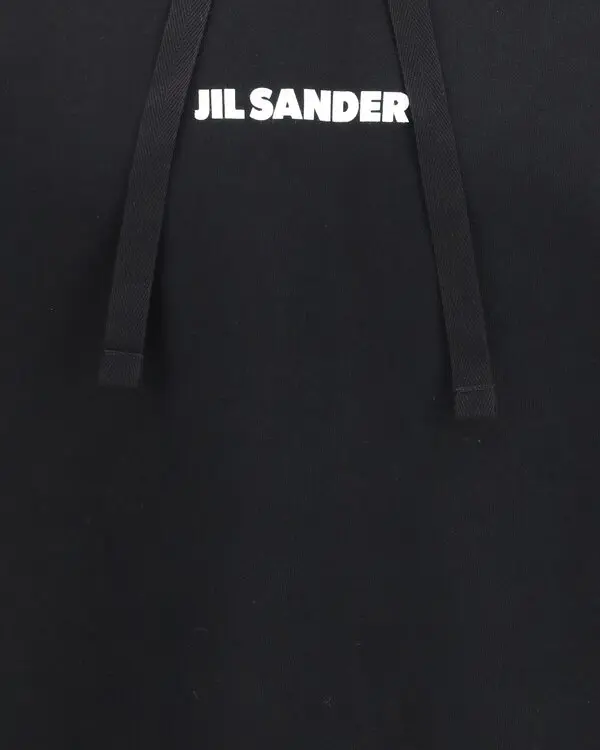 JIL SANDER Cotton Logo Detail Hoodie
