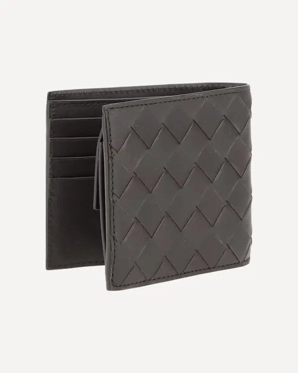 Bottega Veneta Bifold Leather Intrecciato Wallet
