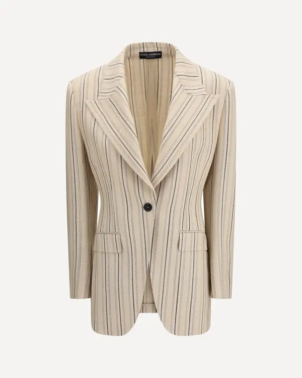 Dolce & Gabbana Single-breasted Regimental Pinstripe Jacket