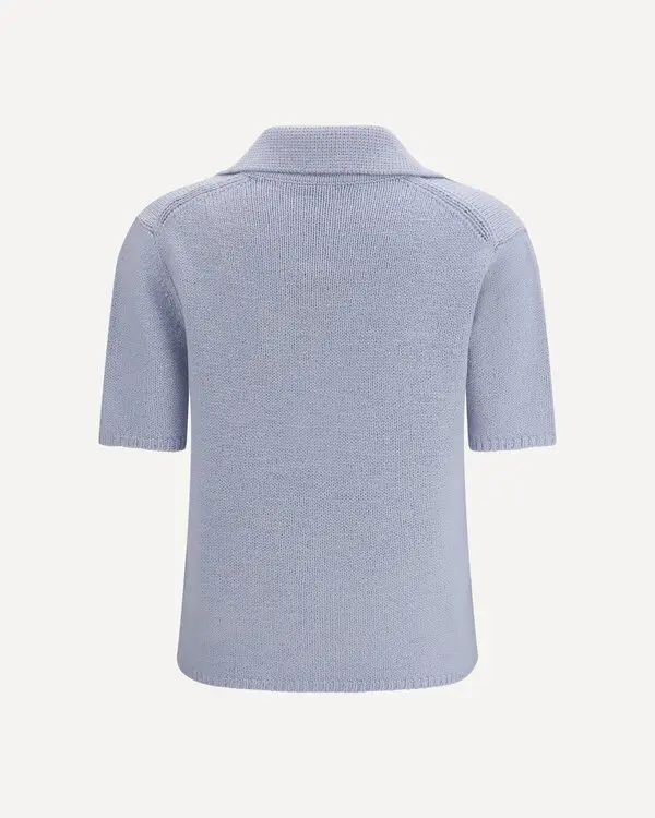 Gabriela Hearst Sohan Cashmere Polo - Light Blue