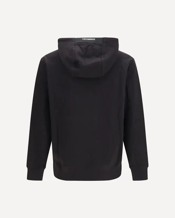 C.P. COMPANY Hooded Sweatshirt With Lens Detail - Black