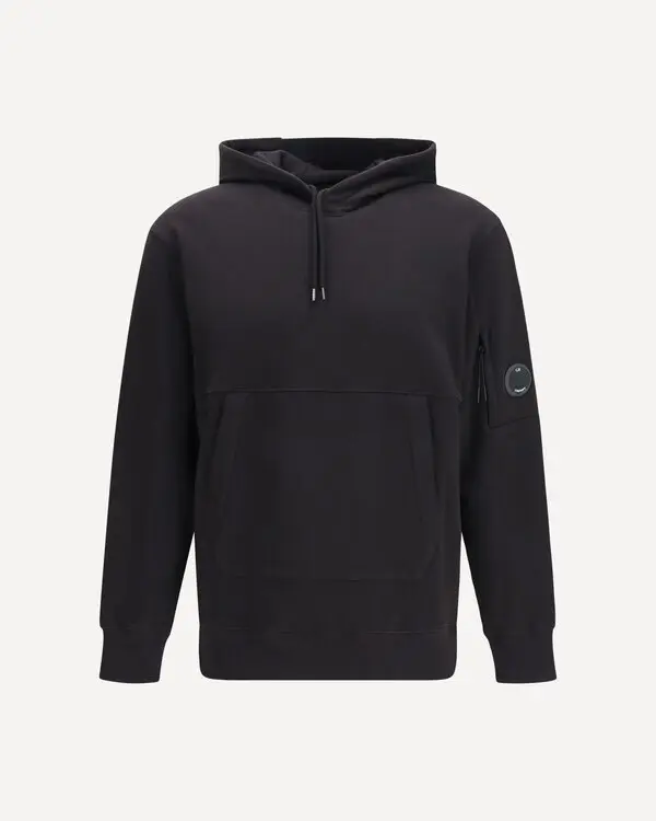 C.P. COMPANY Hooded Sweatshirt With Lens Detail - Black