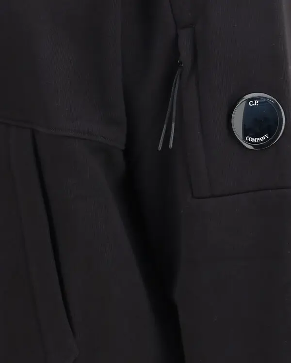 C.P. COMPANY Hooded Sweatshirt With Lens Detail - Black