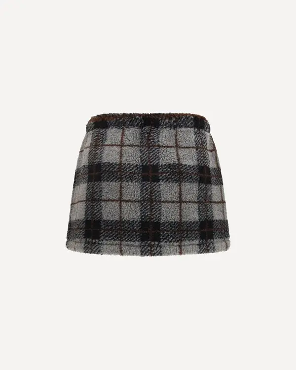 Miu Miu Checked Mini Skirt