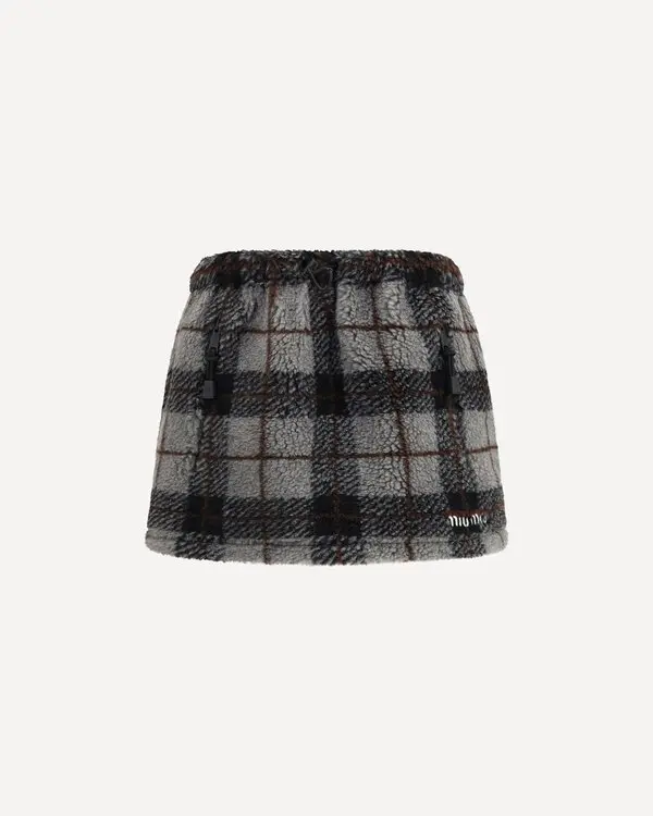Miu Miu Checked Mini Skirt