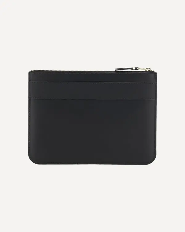 Comme Des Garçons Big Bow Leather Coin Purse - Black