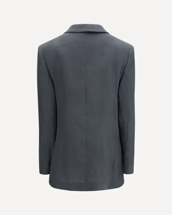 Giorgio Armani Single-breasted Linen Jacket - Grey