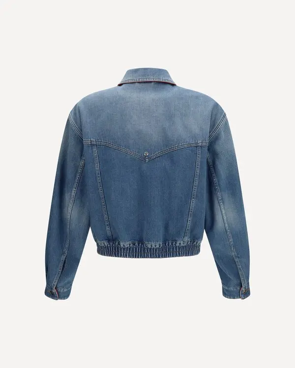 Versace Medusa Cotton Denim Jacket - Blue