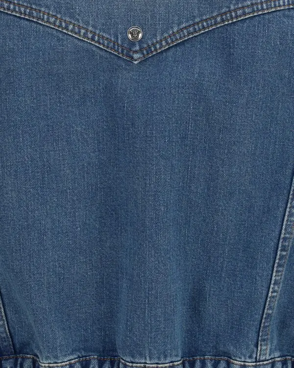 Versace Medusa Cotton Denim Jacket - Blue