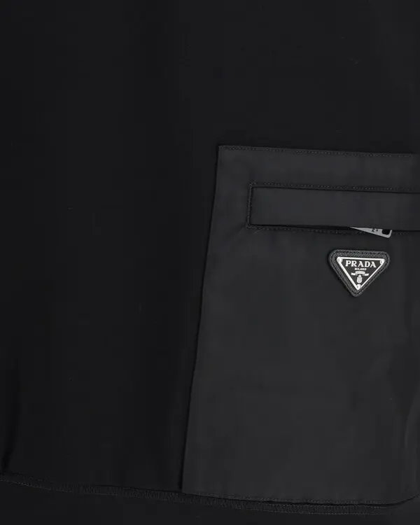 Prada Stretch Jersey Sweatshirt With Re Nylon Pocket