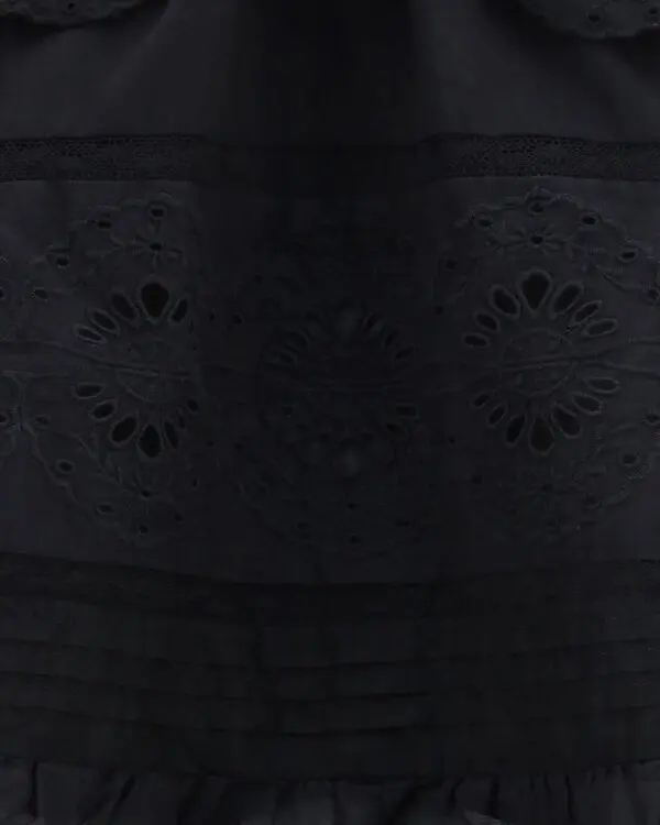 MARANT ETOILE Marant Étoile Prisha Embroidered Ruffle Halter Top - Black