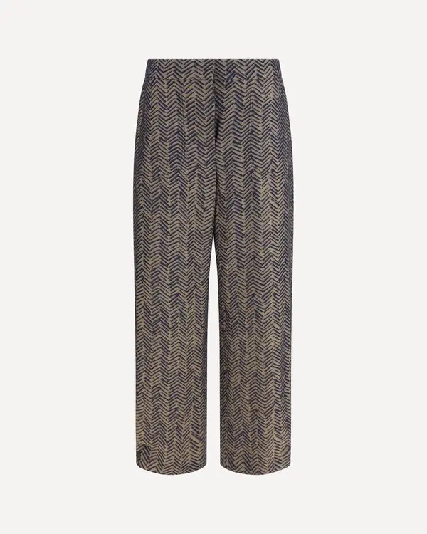 Giorgio Armani Chevron Jacquard Viscose Trousers