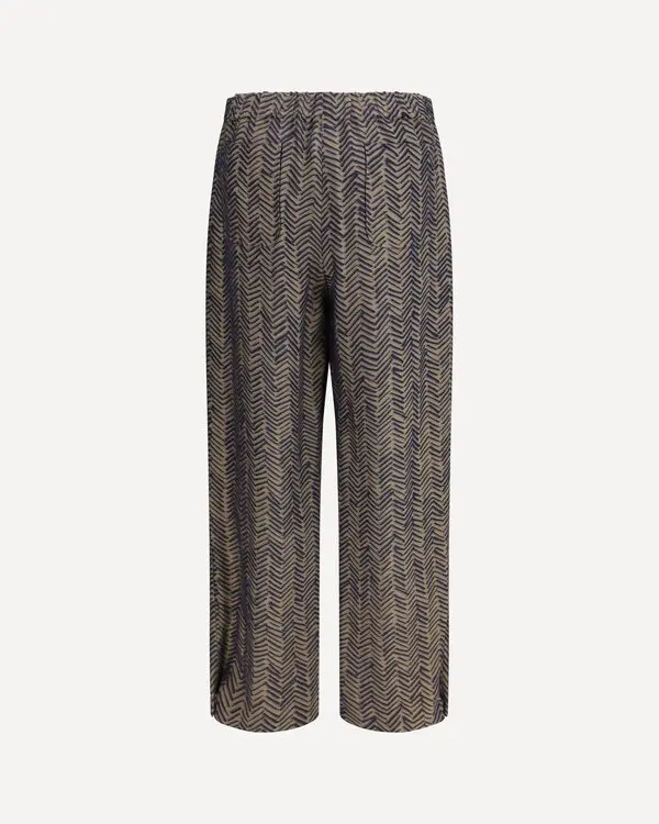 Giorgio Armani Chevron Jacquard Viscose Trousers