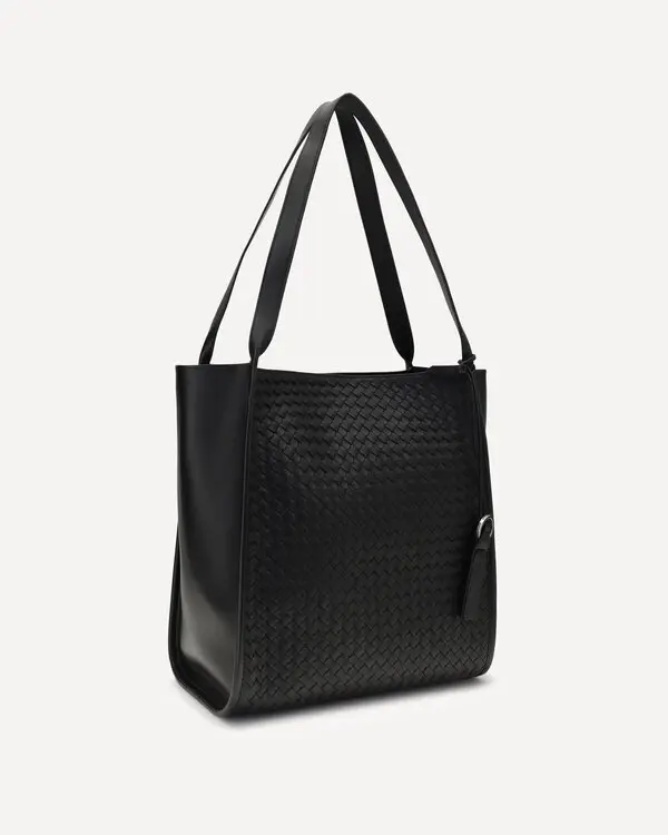 Bottega Veneta Courier Tote Bag In Nappa Leather With Intrecciato Weave