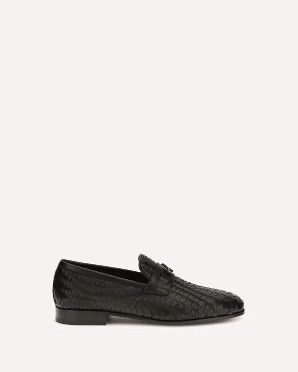 FERRAGAMO Woven Gancini Loafers