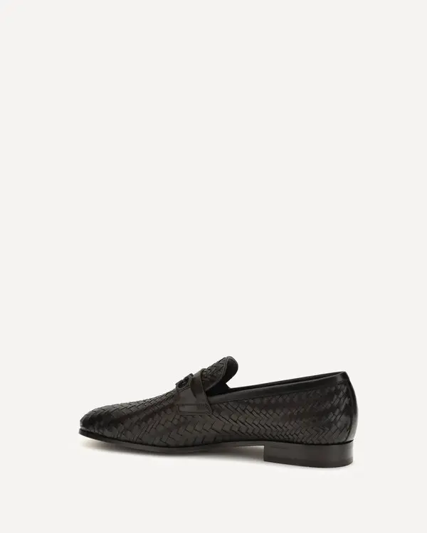 FERRAGAMO Woven Gancini Loafers