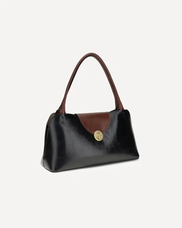 Versace Vivian Medium Shoulder Bag - Black