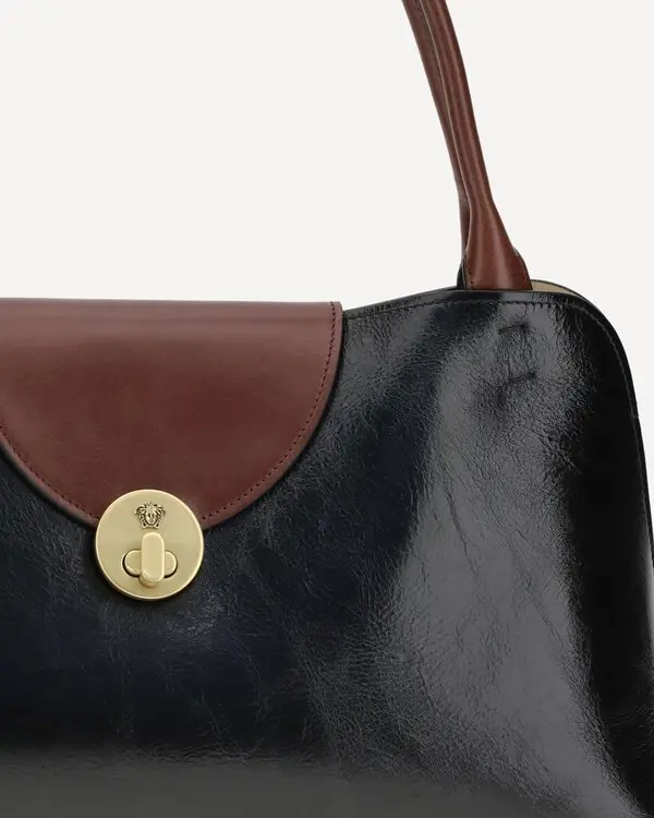 Versace Vivian Medium Shoulder Bag - Black