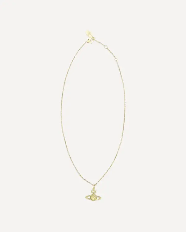 VIVIENNE WESTWOOD Grace Bas Relief Necklace With Crystal Embellished Pendant - Gold