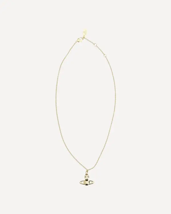 VIVIENNE WESTWOOD Grace Bas Relief Necklace With Crystal Embellished Pendant - Gold