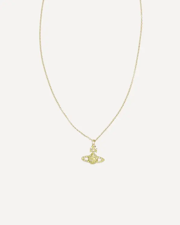 VIVIENNE WESTWOOD Grace Bas Relief Necklace With Crystal Embellished Pendant - Gold