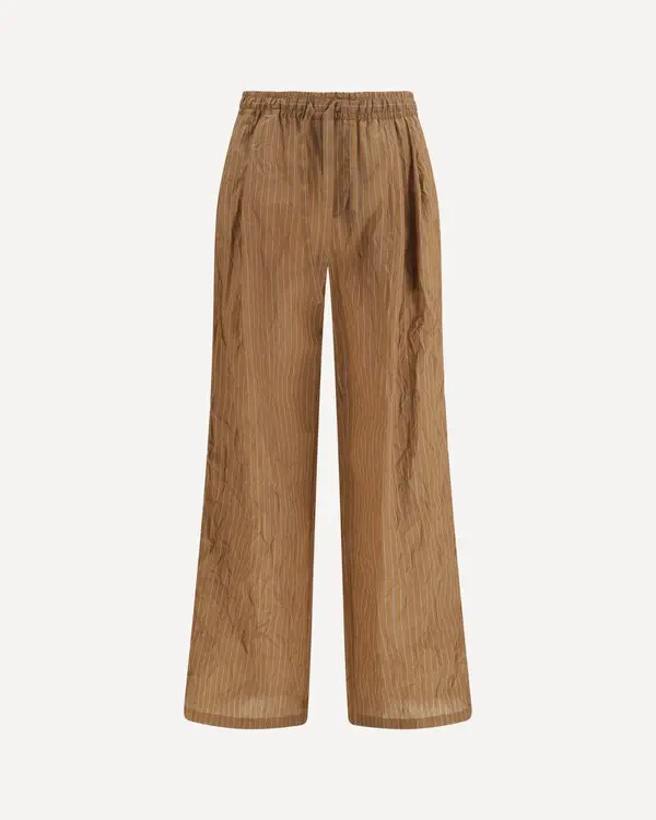 Dolce & Gabbana Striped Froissé Fabric Vanity Pants
