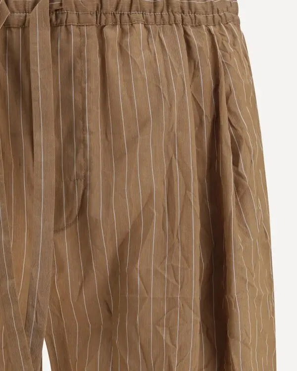 Dolce & Gabbana Striped Froissé Fabric Vanity Pants