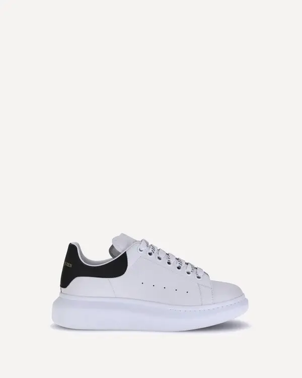 Alexander McQueen Leather Platform Sneakers - White