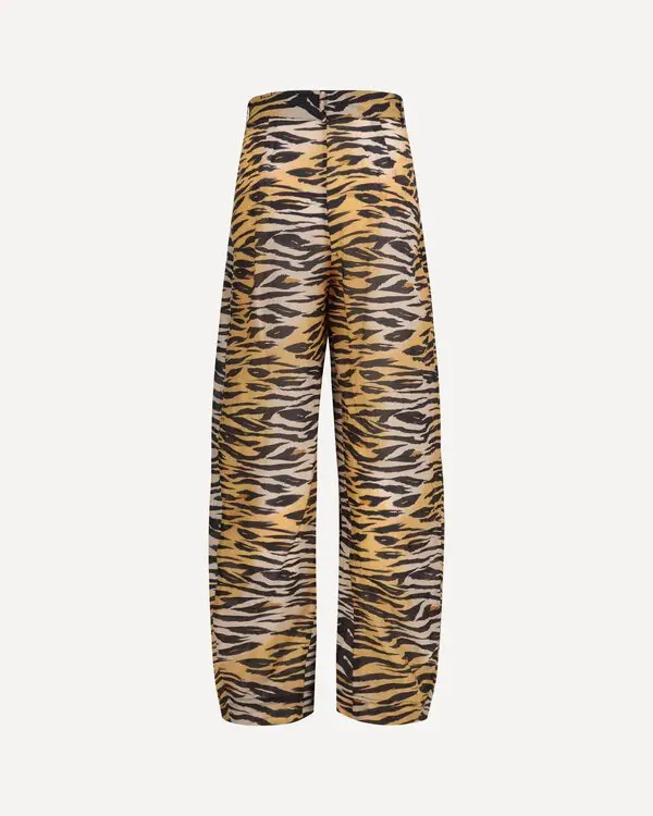 Pinko Barrel Fit Animal-print Pants