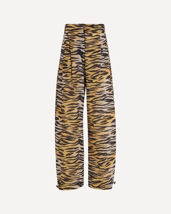 Pinko Barrel Fit Animal-print Pants