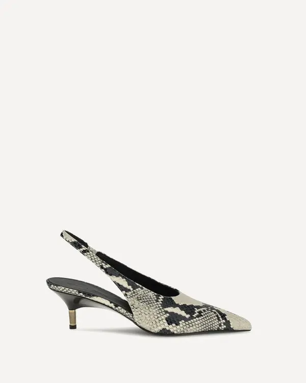Khaite Bella Slingback Pumps In Syampa Python Calfskin