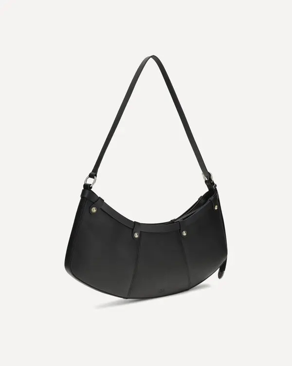 Pinko Large Pocket Body Shoulder Bag In Full-grain Leather